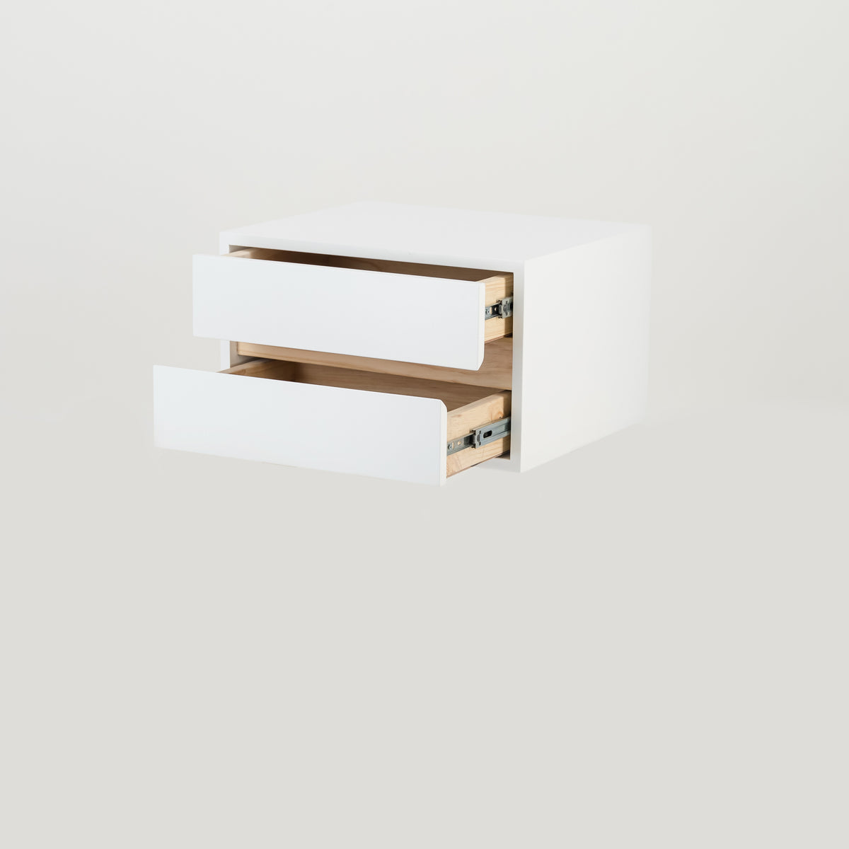 Fihlo Two Drawer Floating Side Table - White – ZenFern Studios