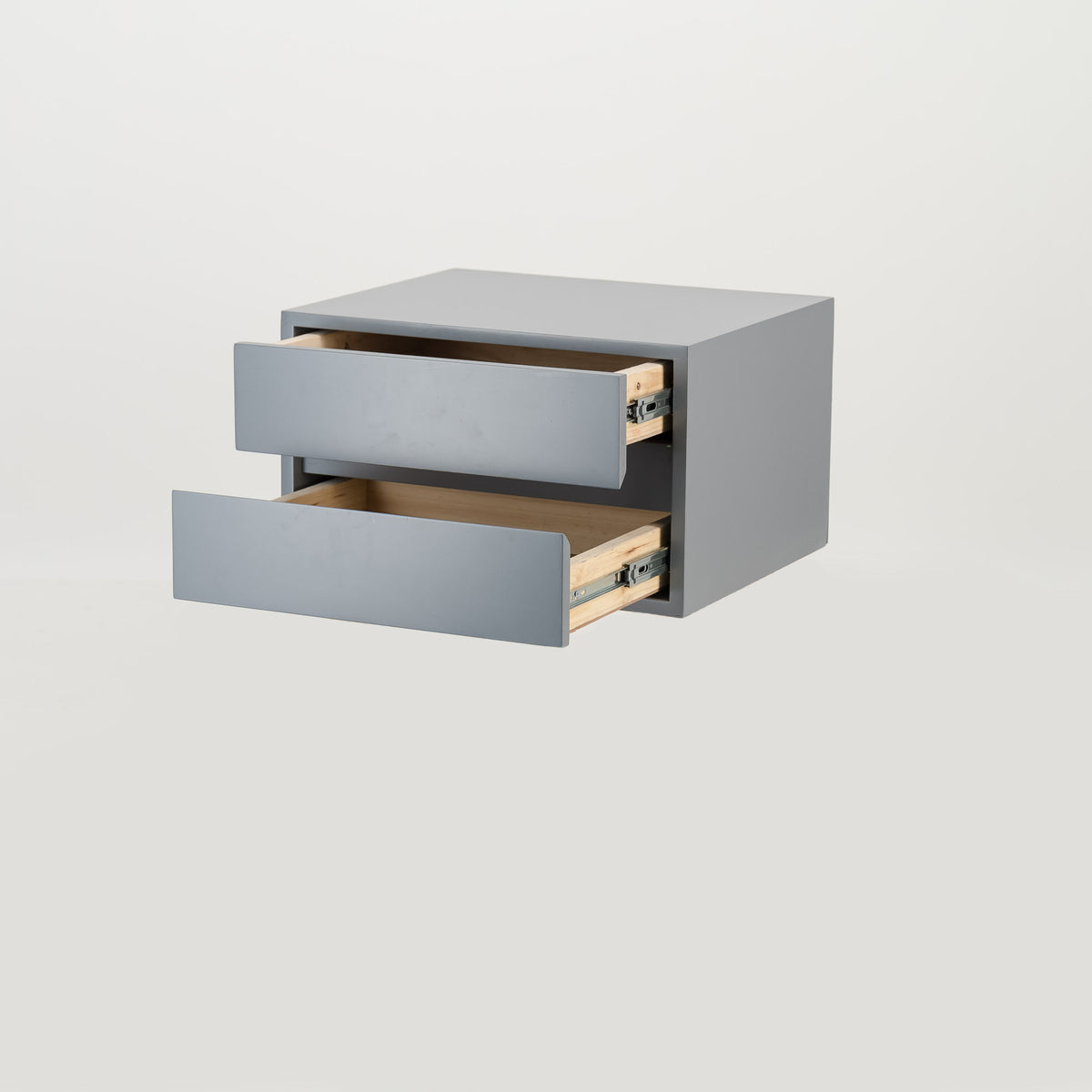 Fihlo Two Drawer Floating Side Table - Grey – ZenFern Studios